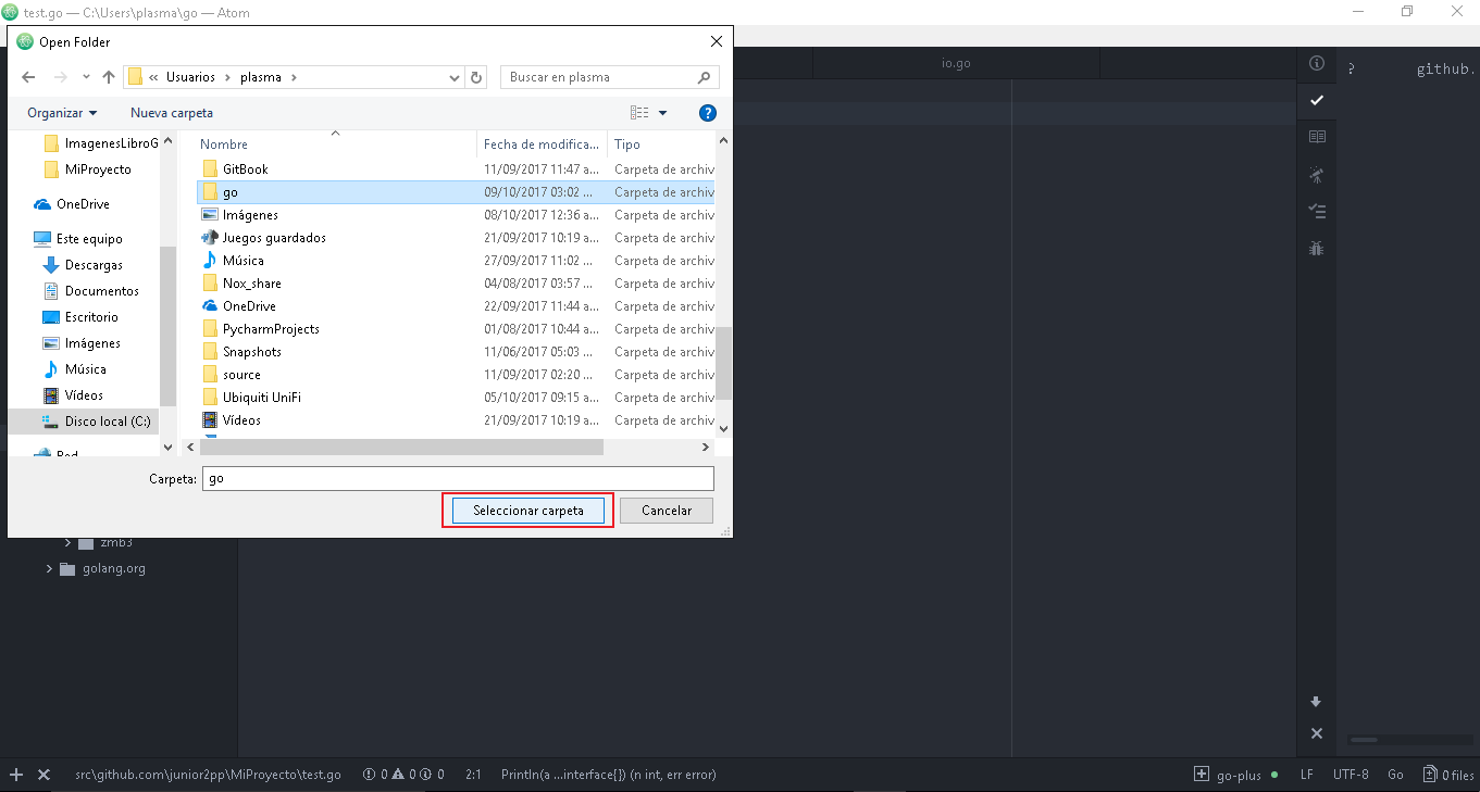 Atom Editor de Código · Programación en Go(Golang) for dummies
